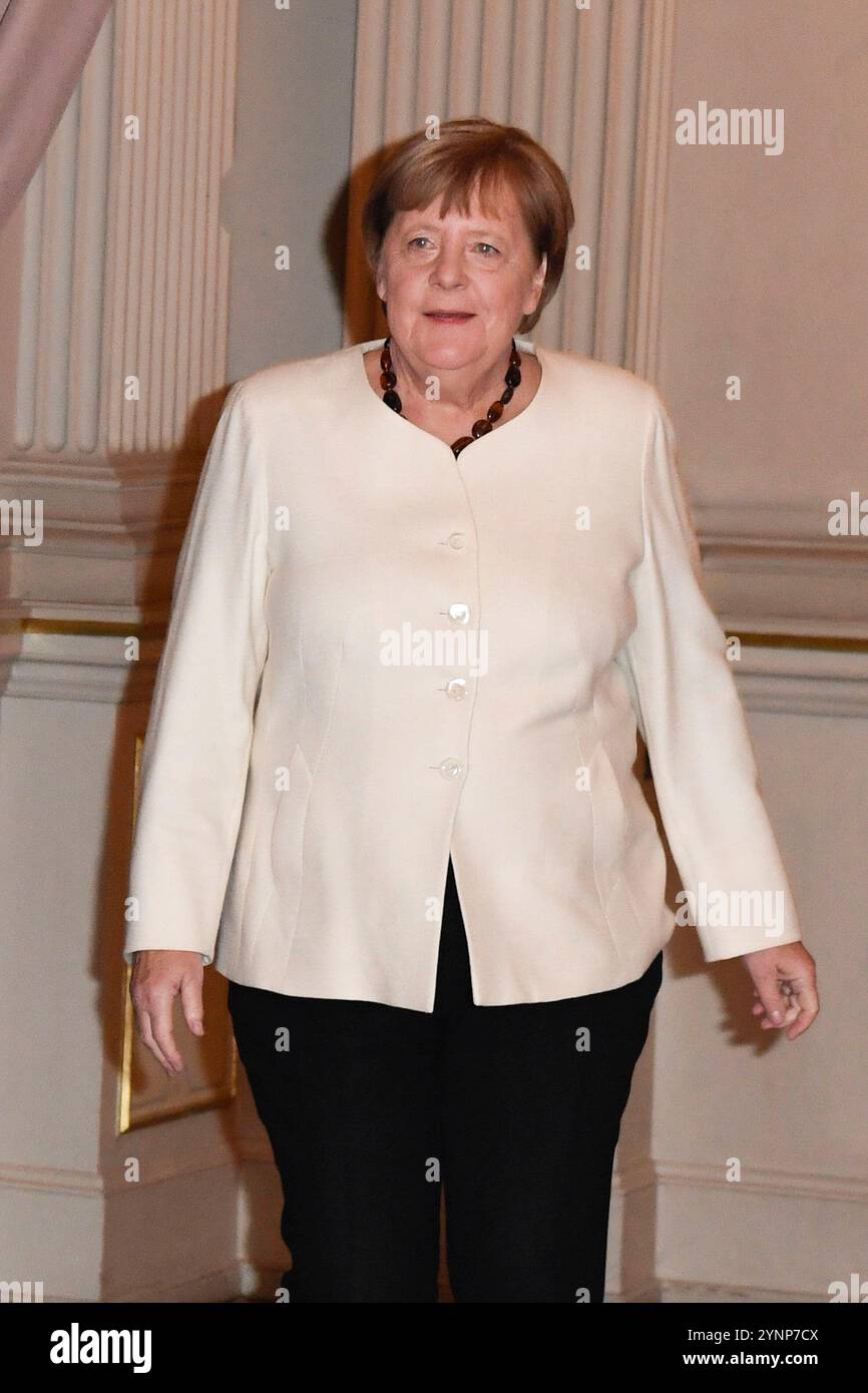 Angela Merkel, die ehemalige Bundeskanzlerin bei der Buchpremiere ihrer Memoiren „Freiheit“ am ...