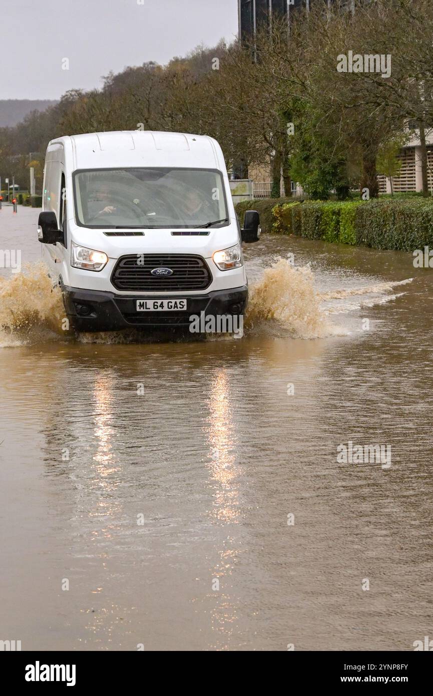 Treforest Industrial Estate, Wales, UK - 24 November 2024: Delivery van ...