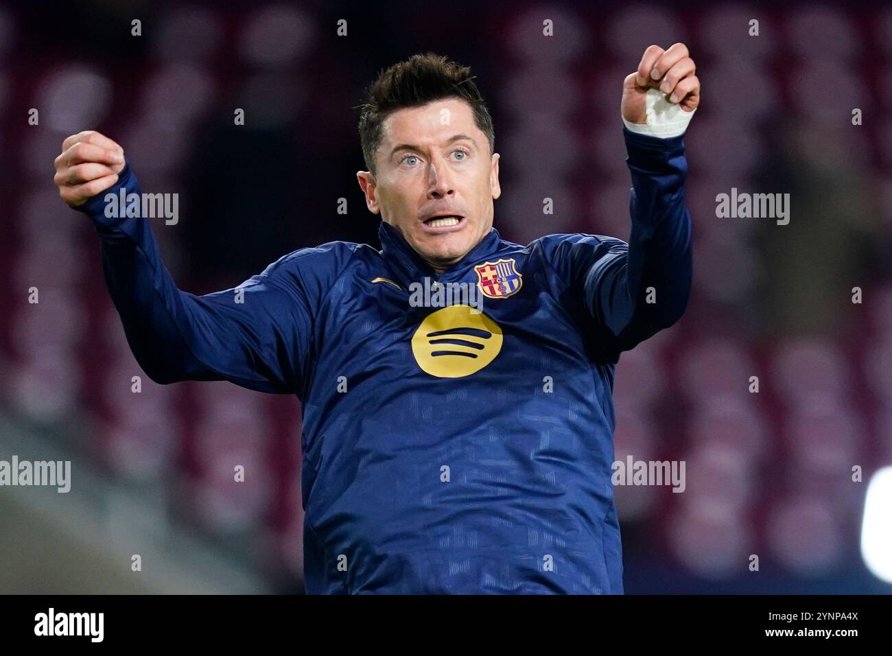 Robert Lewandowski of FC Barcelona during the UEFA Champions League ...