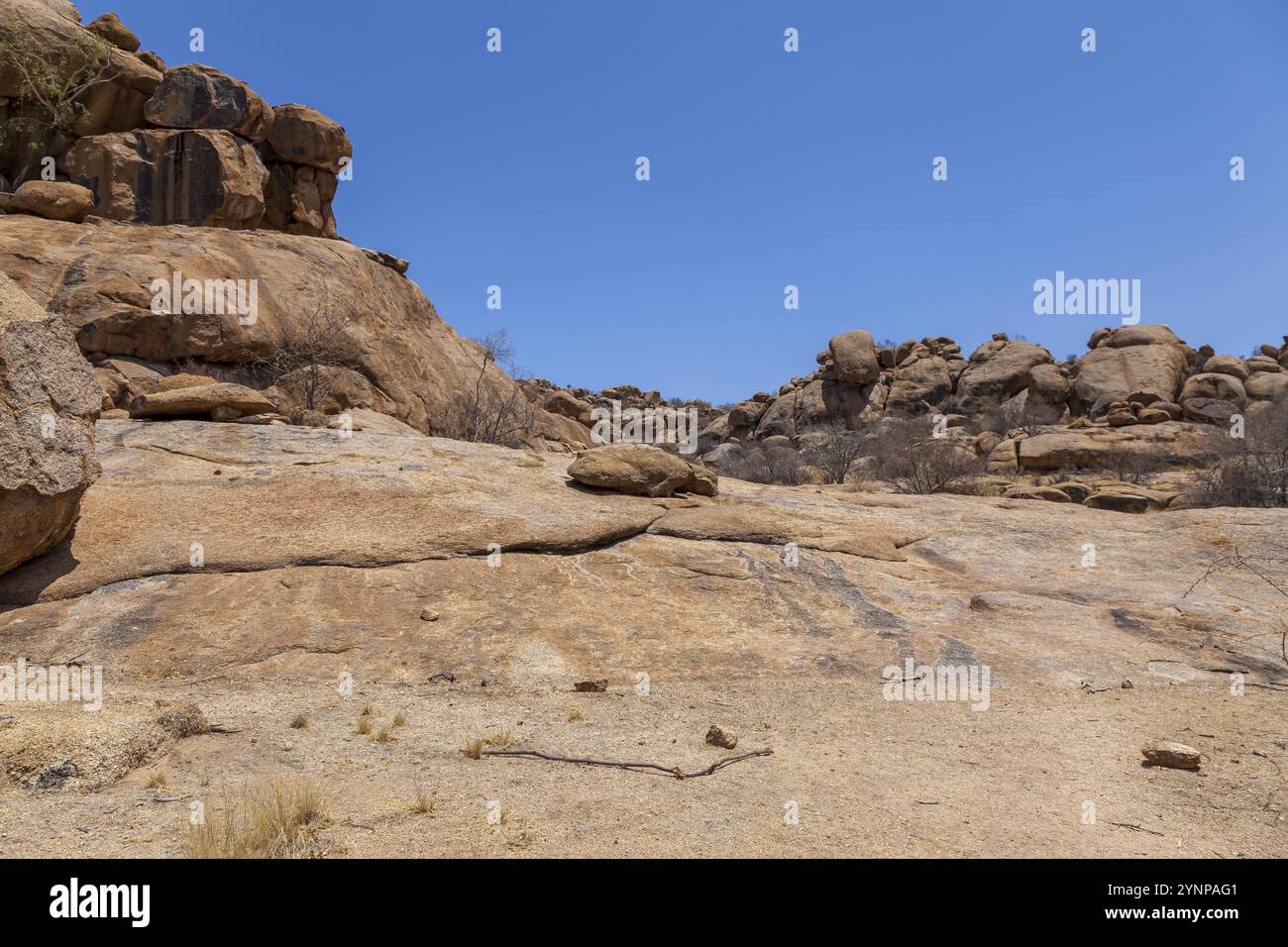 Rocky landscape in the Erongo Mountains, Namibia, Africa Stock Photo ...