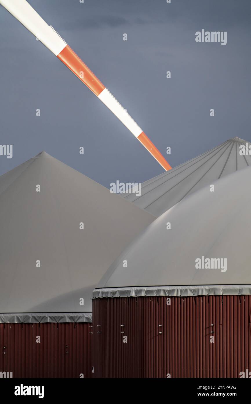 Gas storage of a biogas plant, wing of a wind energy plant, the gas is ...