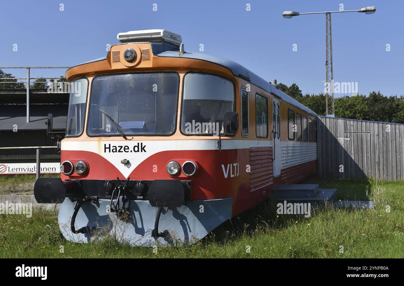 Retired diesel locomotive, Lemvigbanen, Lemvig railway in Denmark Stock ...