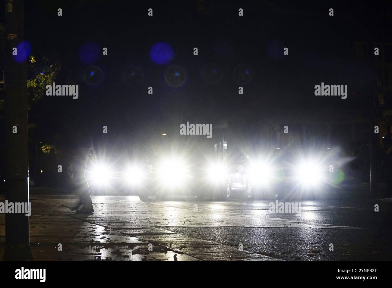 Night in a city, November, Germany, Europe Stock Photo - Alamy