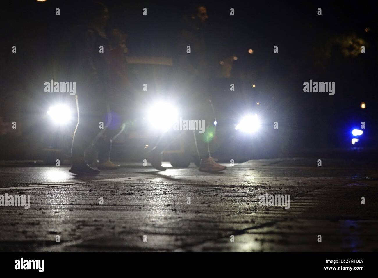 Night in a city, November, Germany, Europe Stock Photo - Alamy