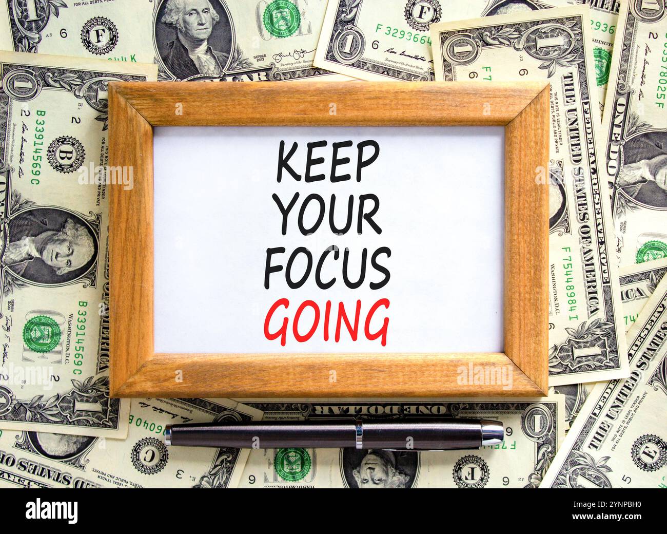 Keep your focus going symbol. Concept words Keep your focus going on ...