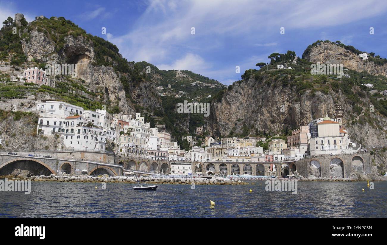 Atrani on the Amalfi Coast in the Gulf of Naples Stock Photo - Alamy