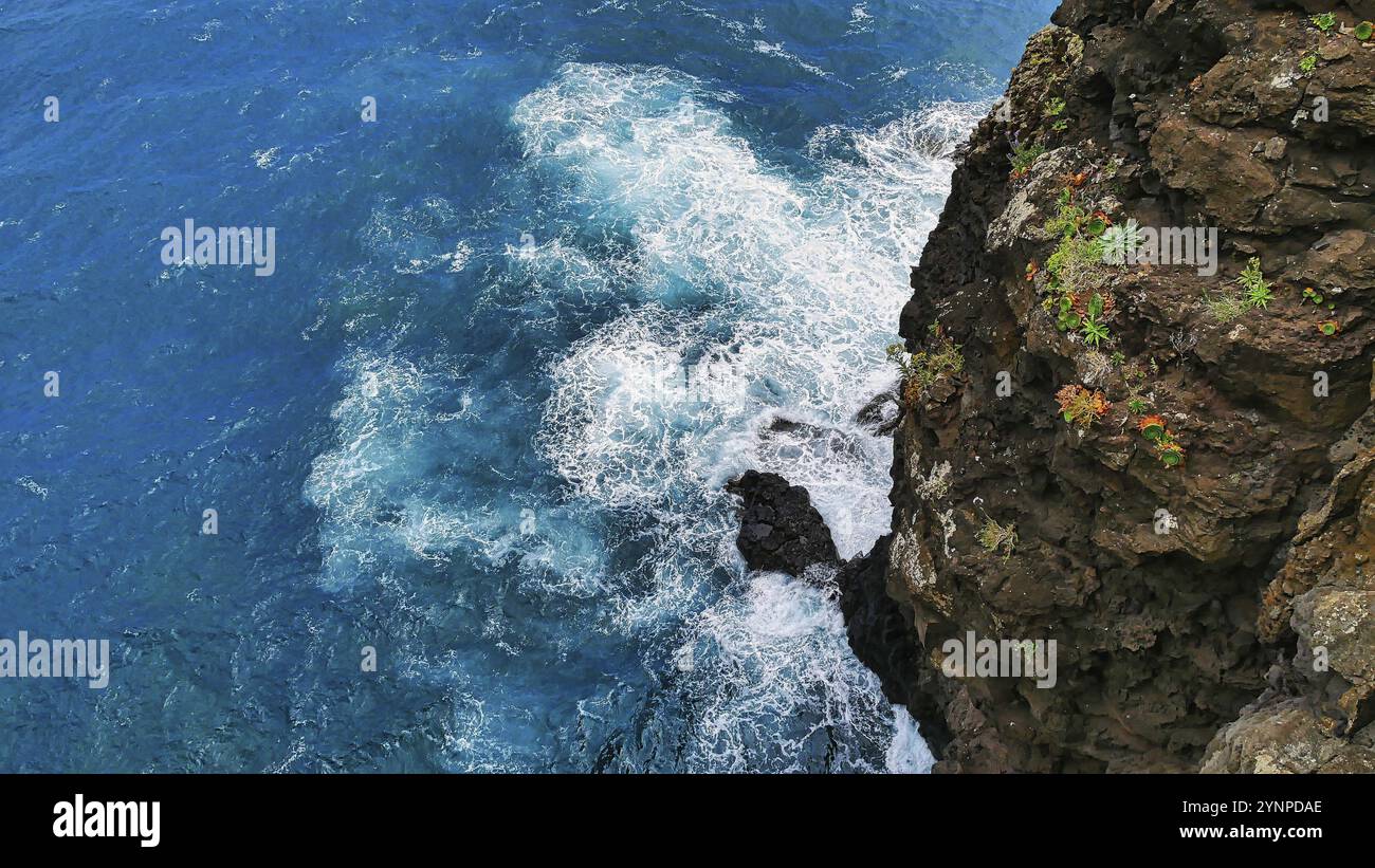 Roaring sea on the coast near Faial, Madeira Stock Photo - Alamy