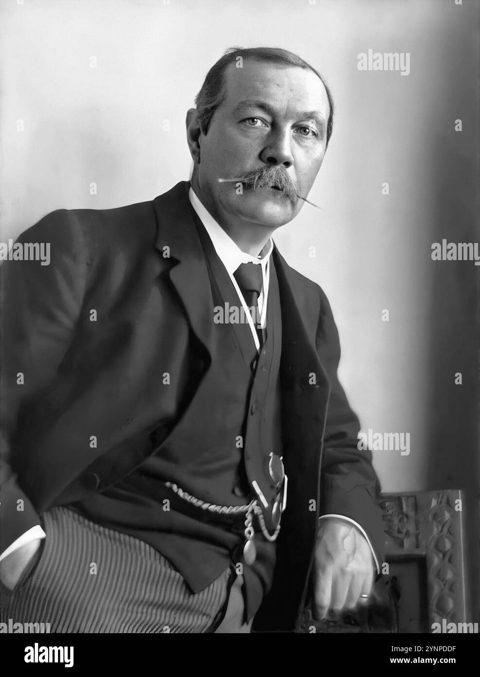 Arthur Conan Doyle by Walter Benington, 1914 Stock Photo - Alamy