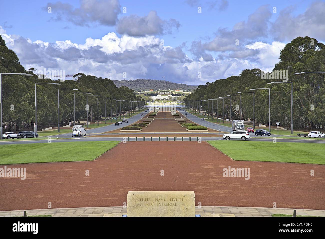 Canberra Anzac Parade from the War Memorial during day Stock Photo - Alamy