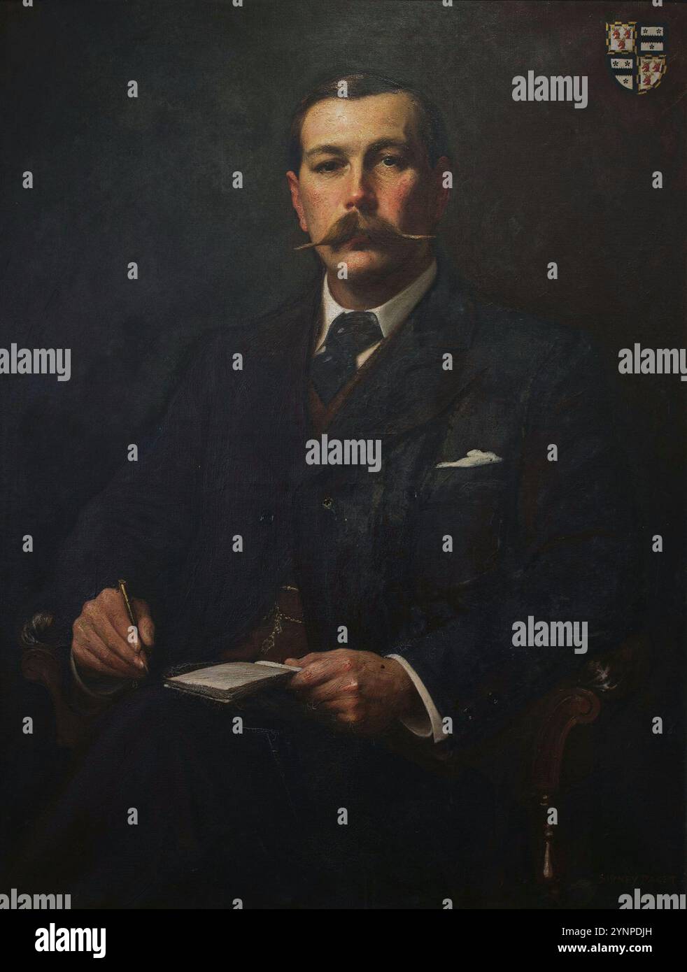 Portrait painting of Arthur Conan Doyle by Sidney Paget. Circa 1890 ...