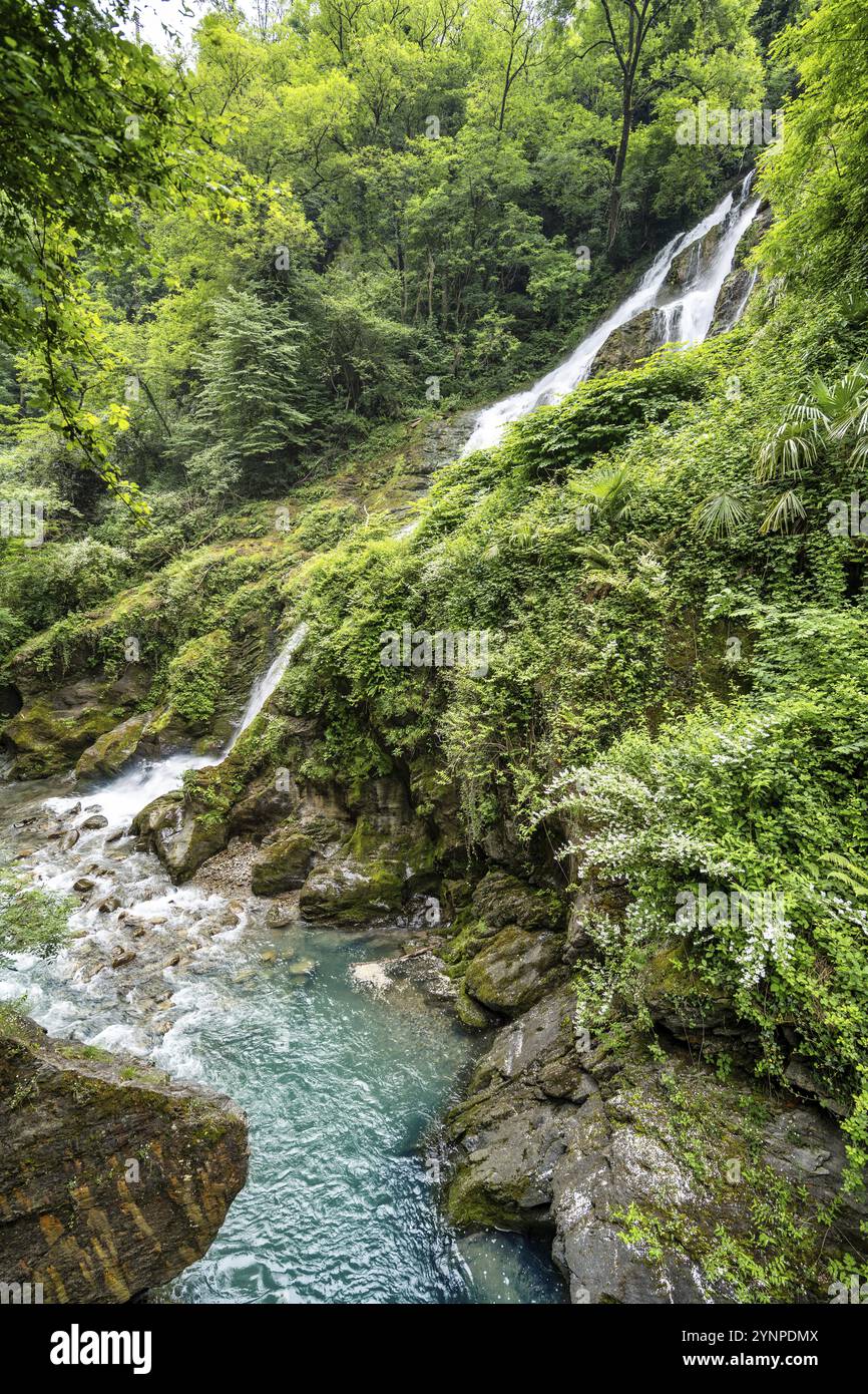 A view of the Orrido Gorge in Bellano on Lake Como Stock Photo - Alamy