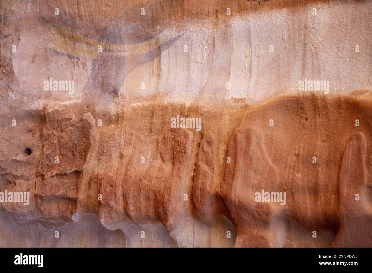 Multi-colored sandstone rock and mineral layers in ancient tombs of ...