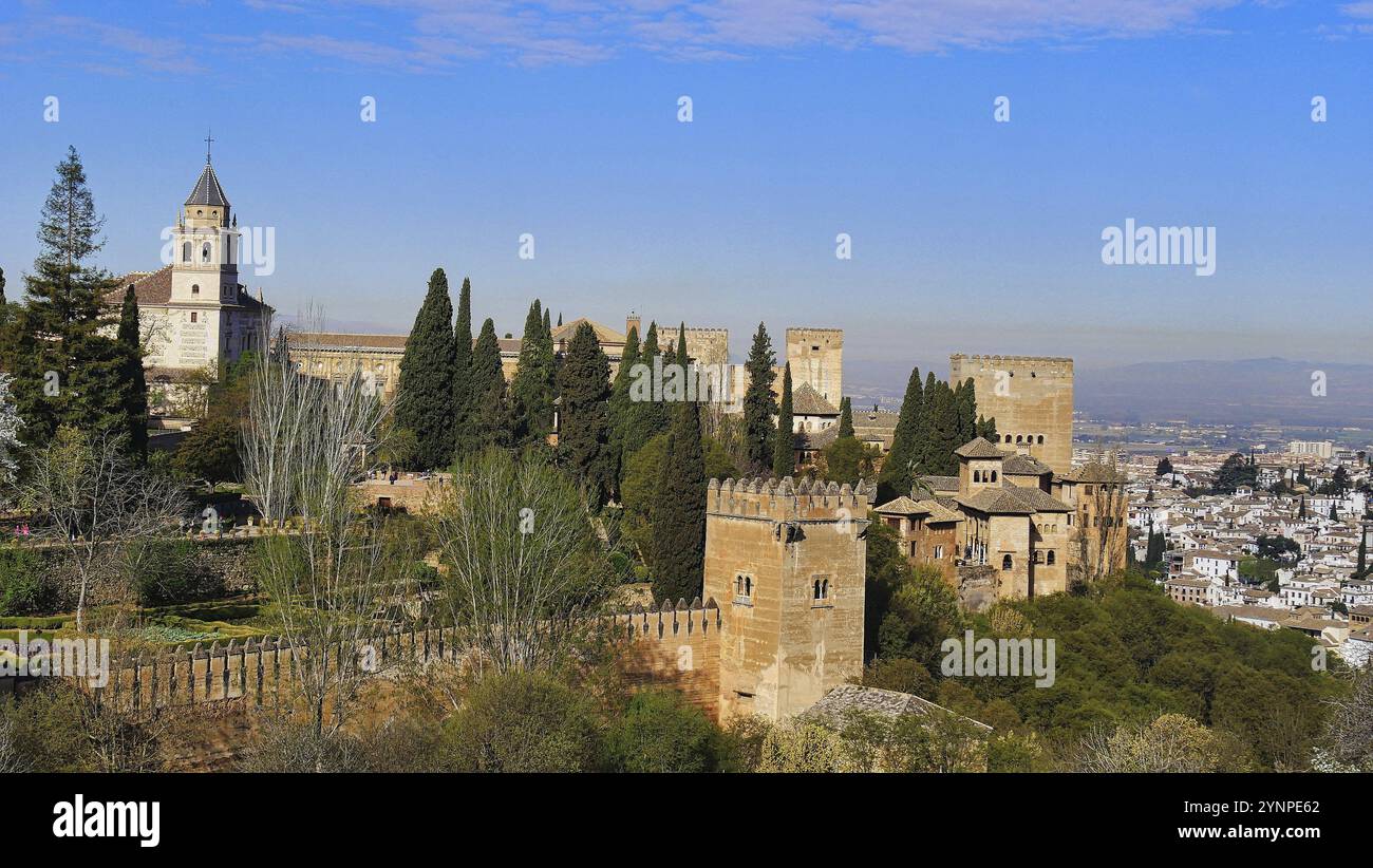 Alhambra, view from the Generalife, Granada, Andalusia Stock Photo - Alamy