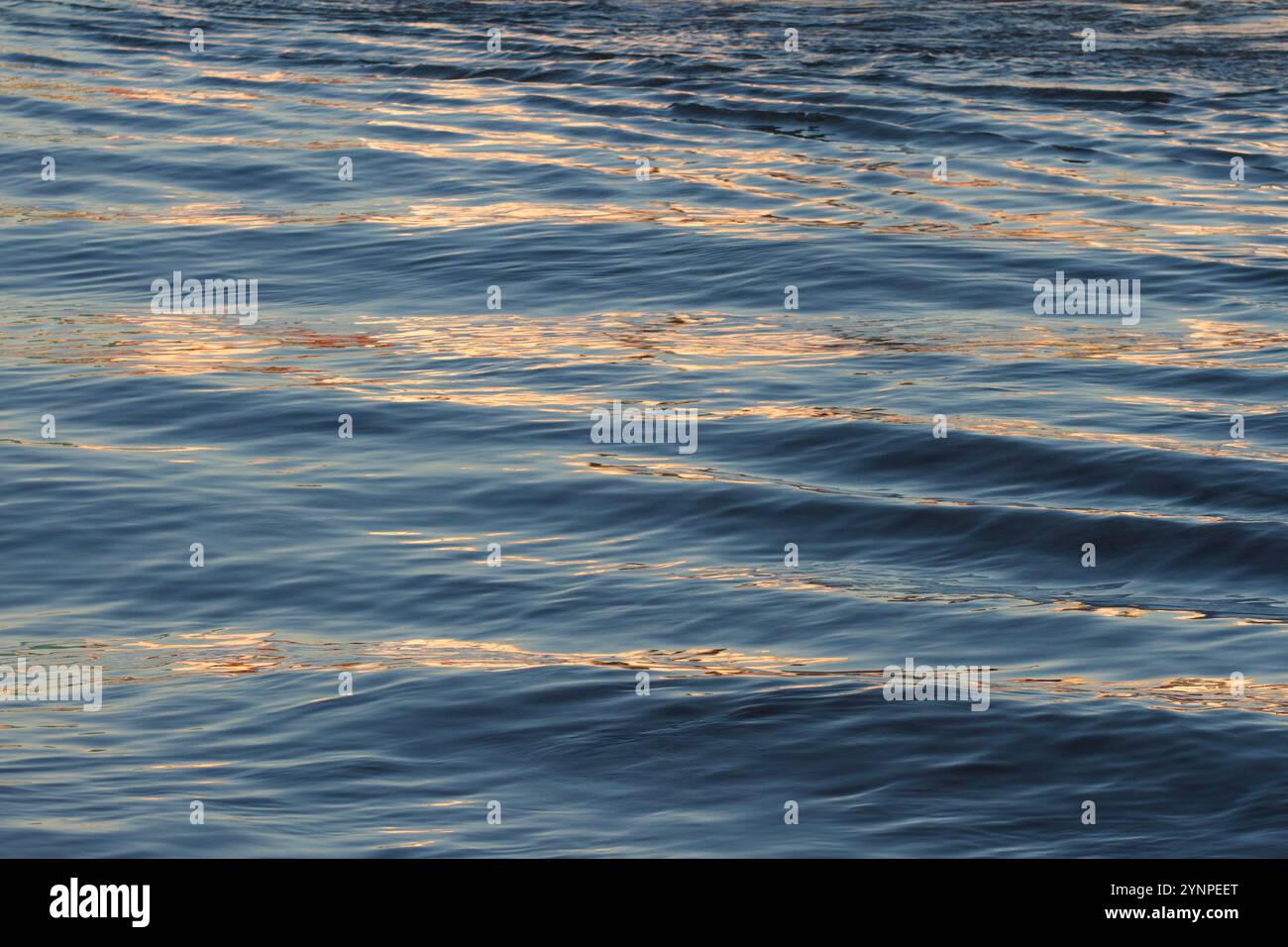 Reflections on water surface, waves with light on, smooth patterns ...