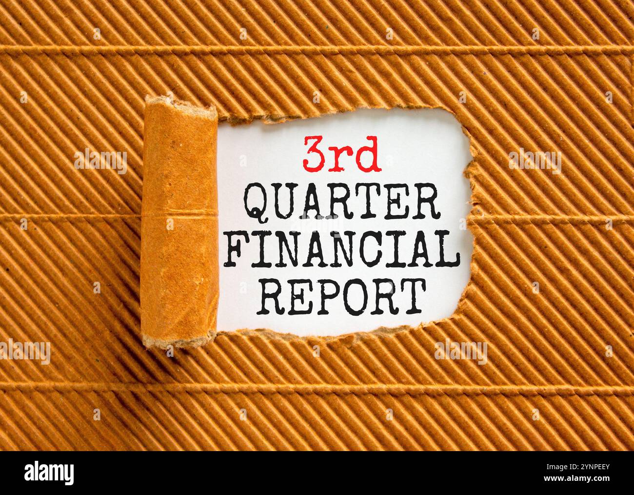 3rd quarter financial report symbol. Concept words 3rd quarter ...
