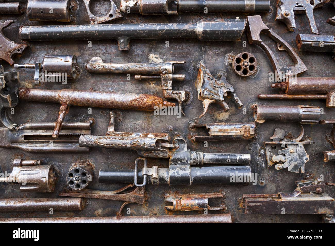 Monument with million of guns and rifles used during the mexican ...