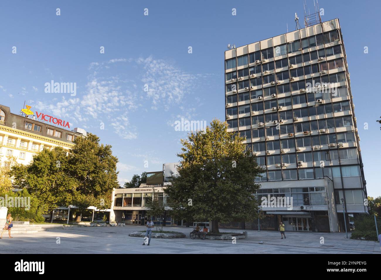 Old skyscraper next to the opera house hall. Plovdiv, Bulgaria, Europe ...
