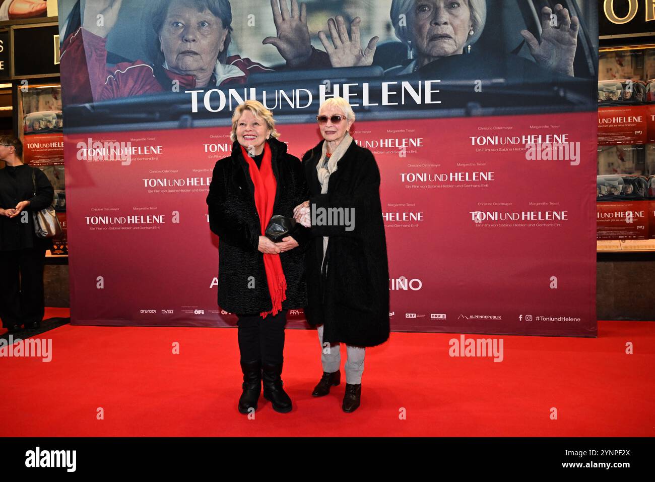 Munich, Germany. 26th Nov, 2024. Actors Margarethe Tiesel (l) and ...