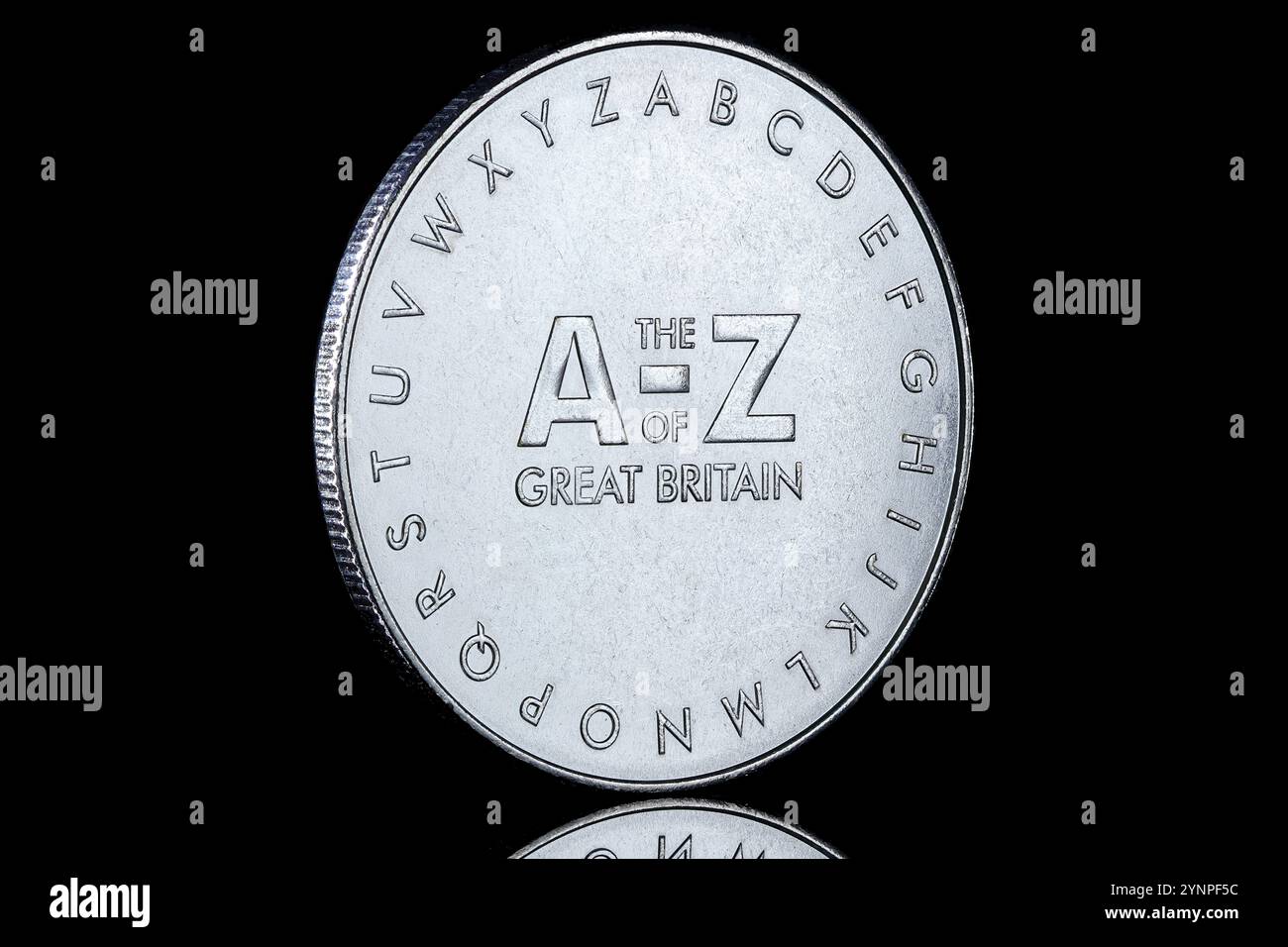 A To Z of Great Britain 10 pence coin completer medal Stock Photo - Alamy