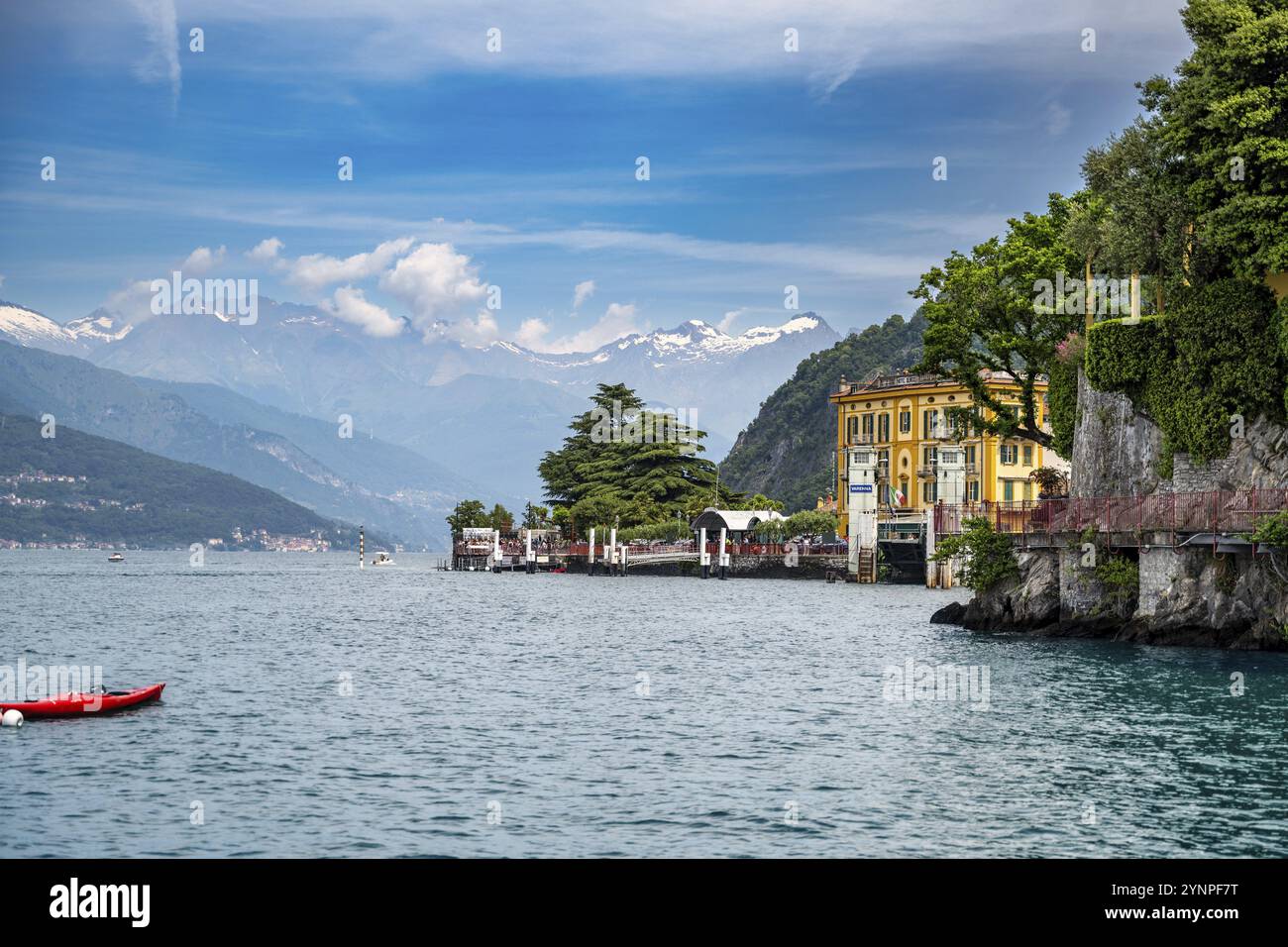 A view of Varenna on Lake como in glorious summer weather Stock Photo ...