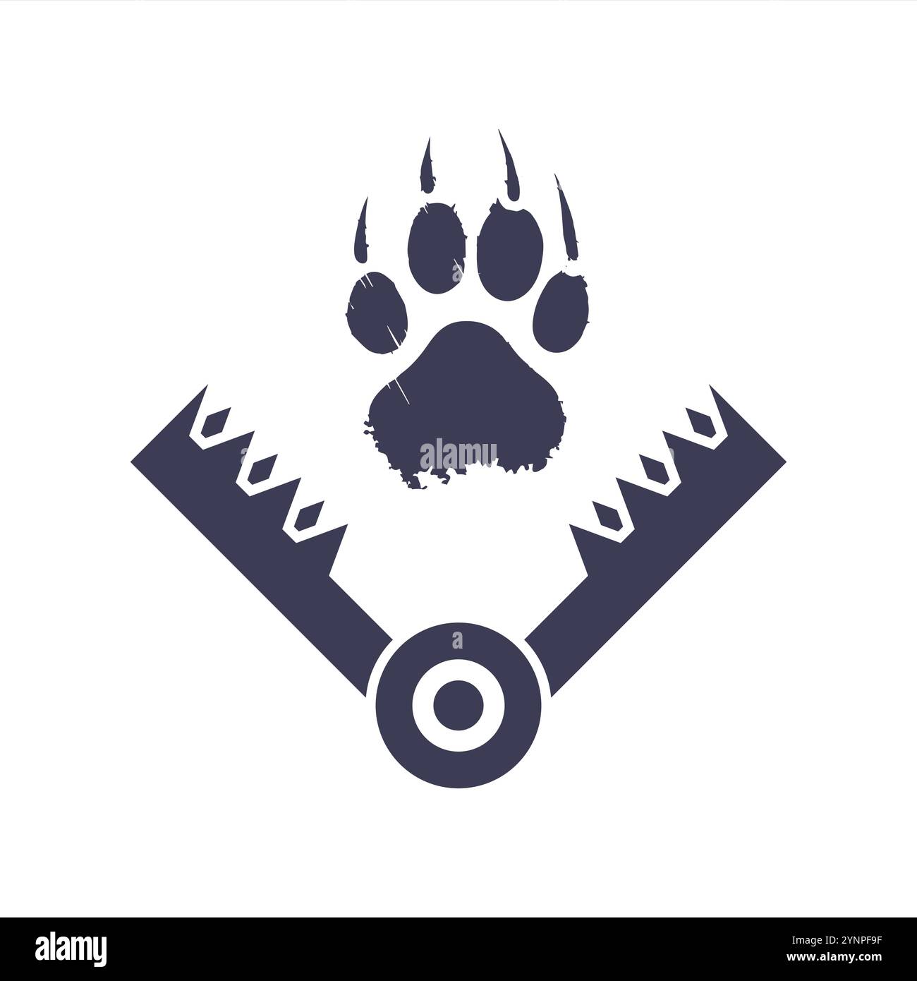 Black icon animal trap. catch wild animals in the forest Stock Vector ...