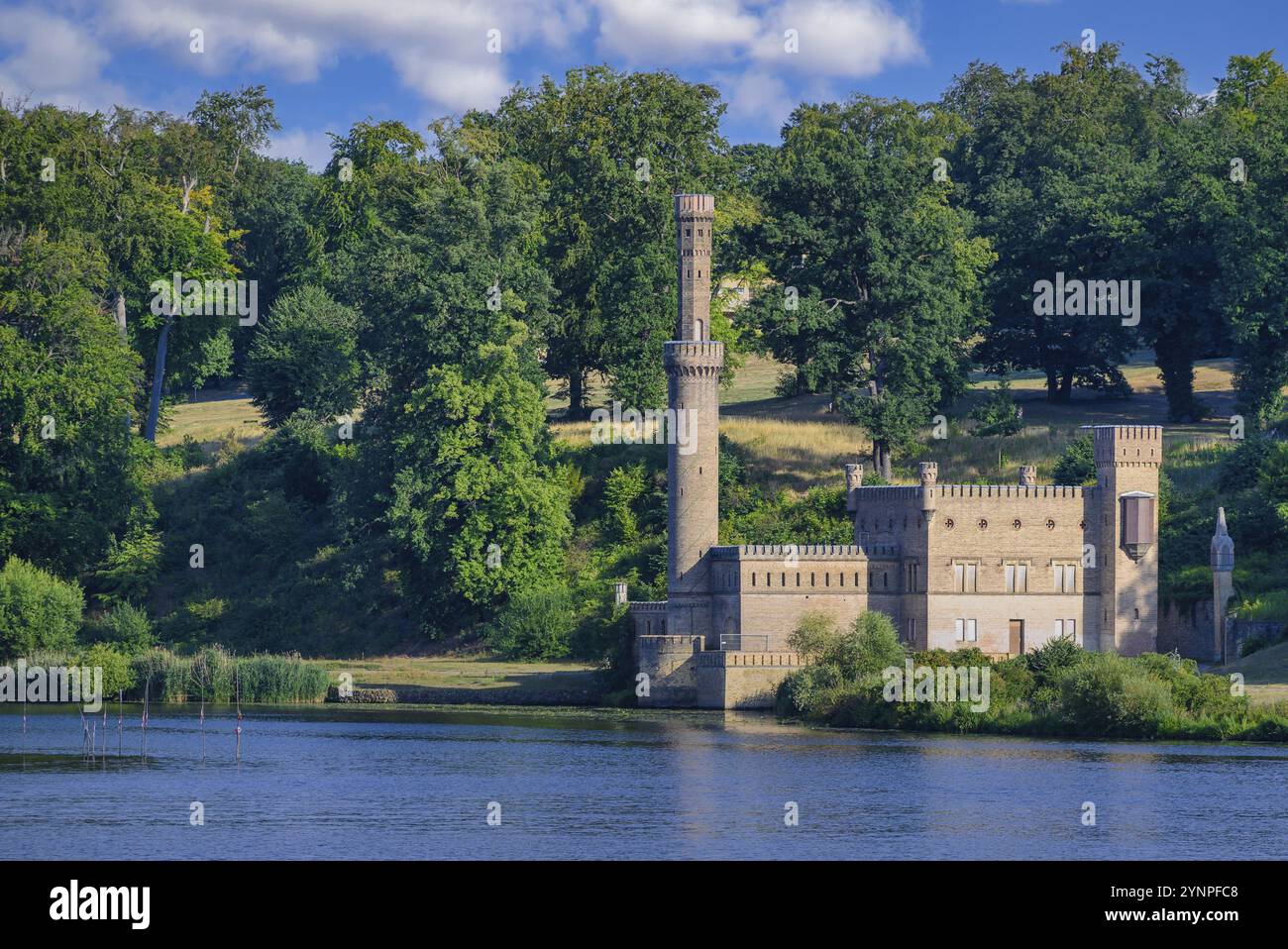 A view of the steam engine house in park babelsberg from the glienicker ...