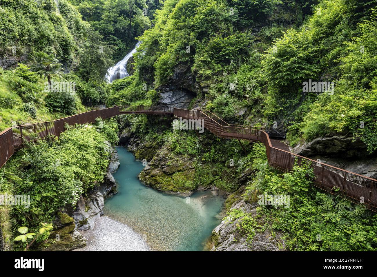 A view of the Orrido Gorge in Bellano on Lake Como Stock Photo - Alamy