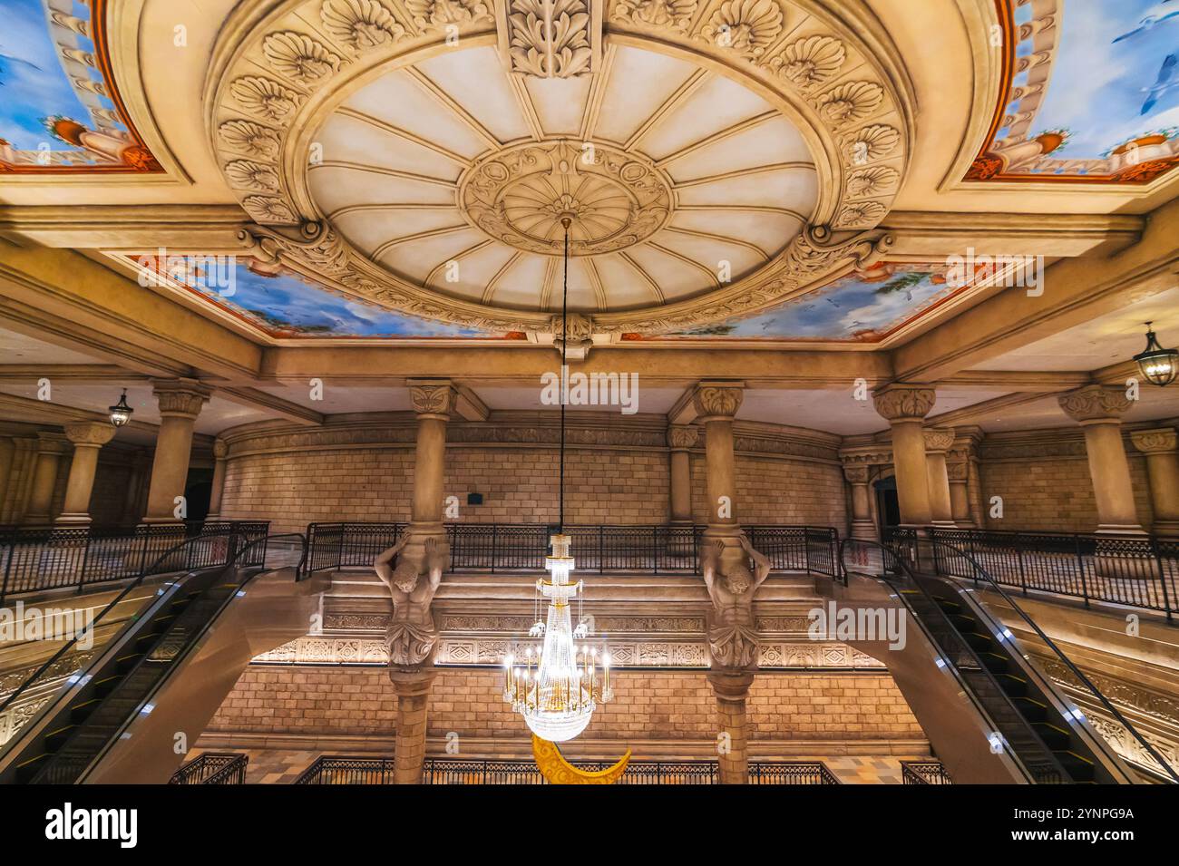 beautiful interior inside a modern palace in a castle in Ba Na Hills in ...