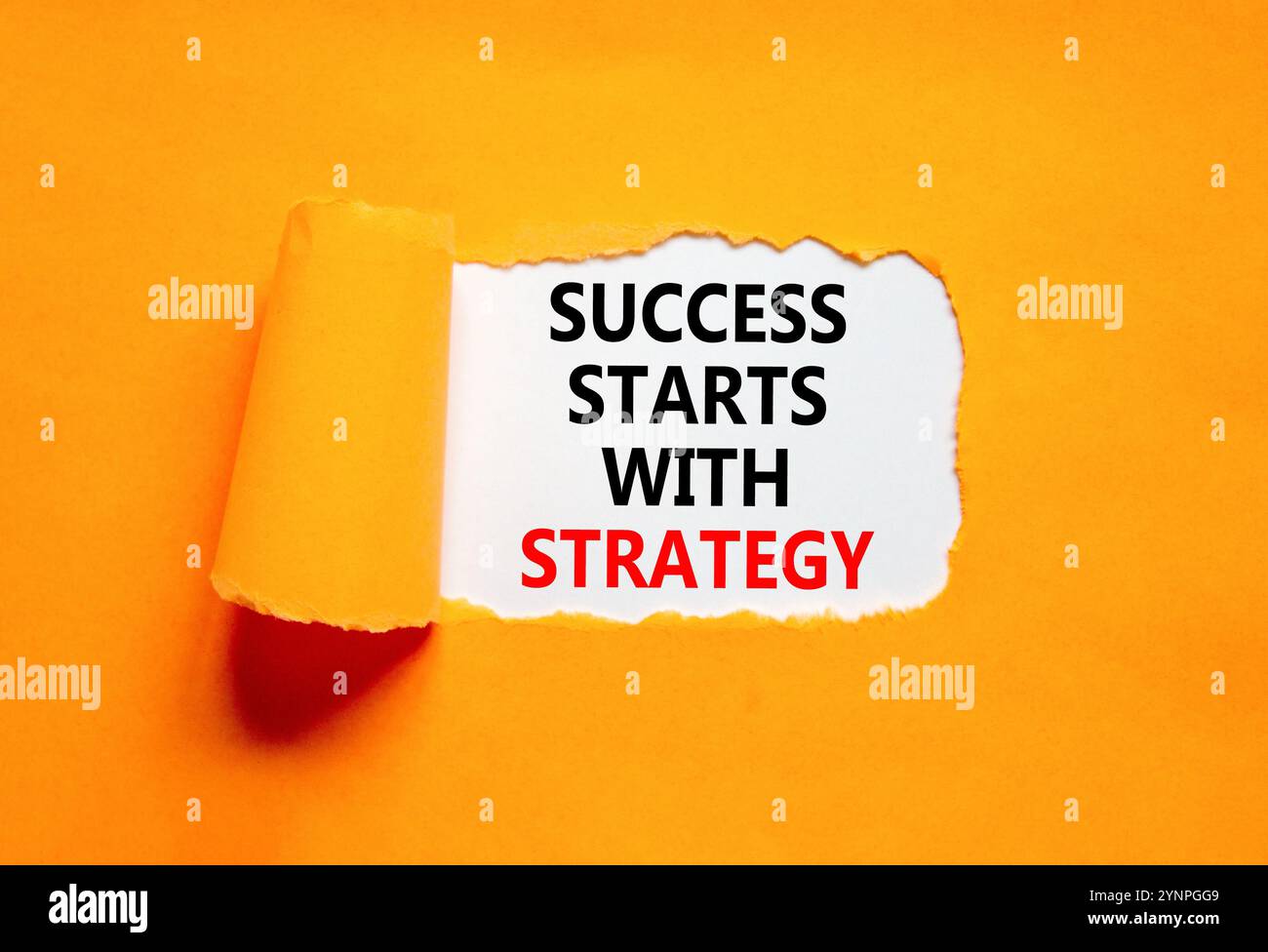 Success starts with strategy symbol. Concept words Success starts with ...