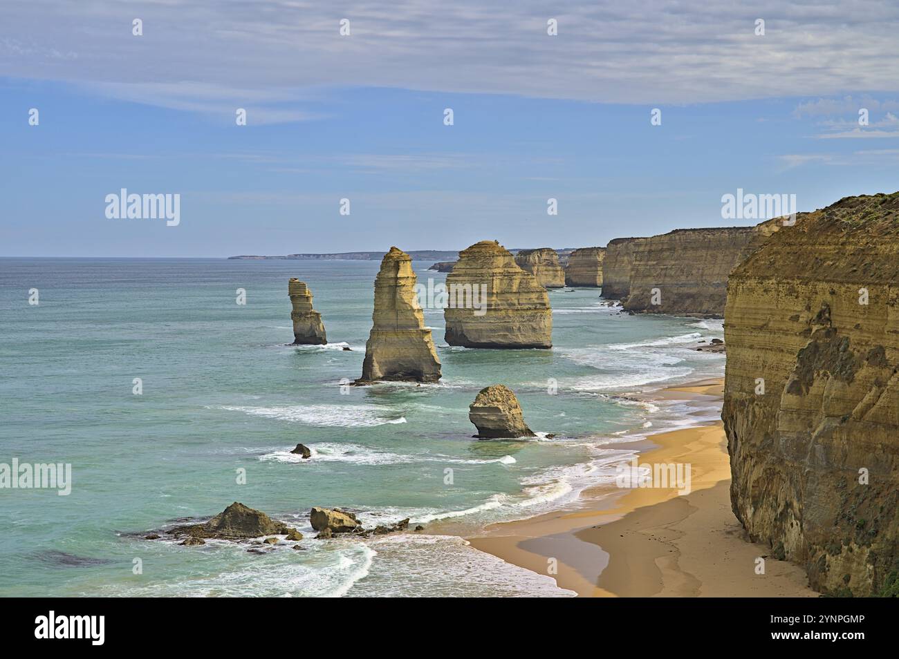 The Twelfe Apostels at the Great Ocean Road in the afternoon Stock ...