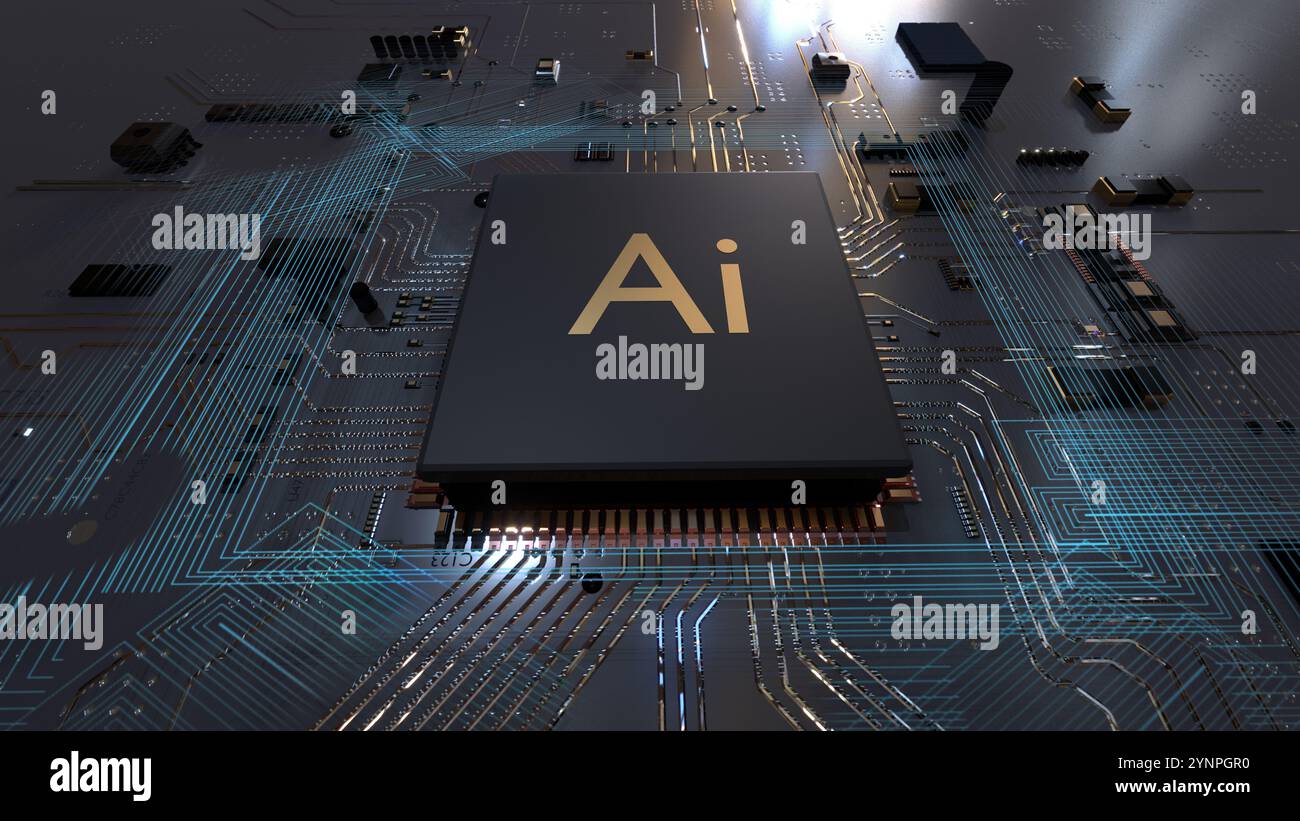Artificial intelligence processor concept hi-res stock photography and ...