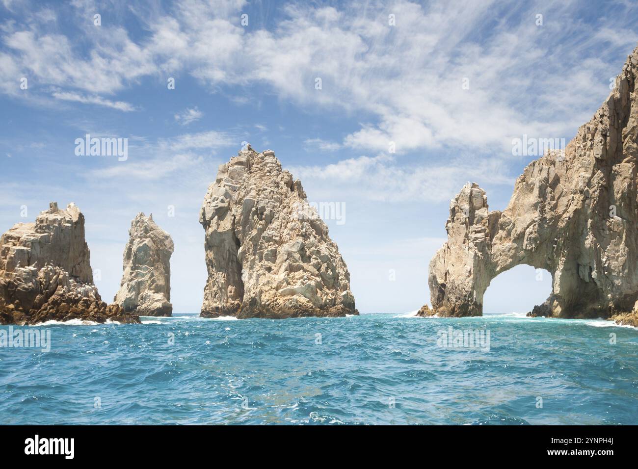 Rocks formation at the end of land named los arcos. Cabos San Lucas ...