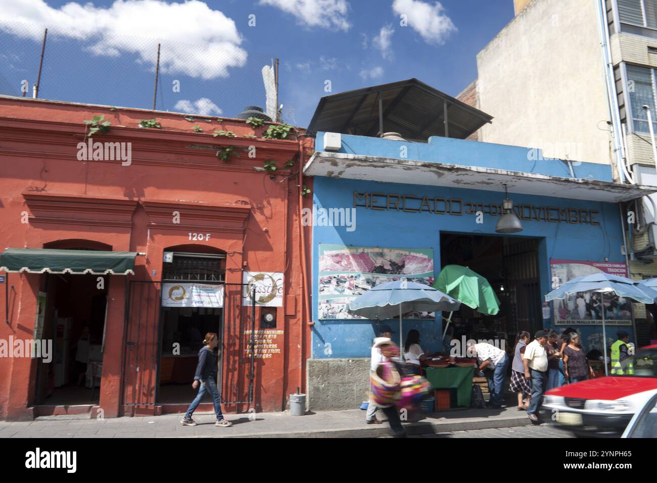 Entry of food market named 20 november. Oaxaca, Oaxaca. Mexico Stock ...
