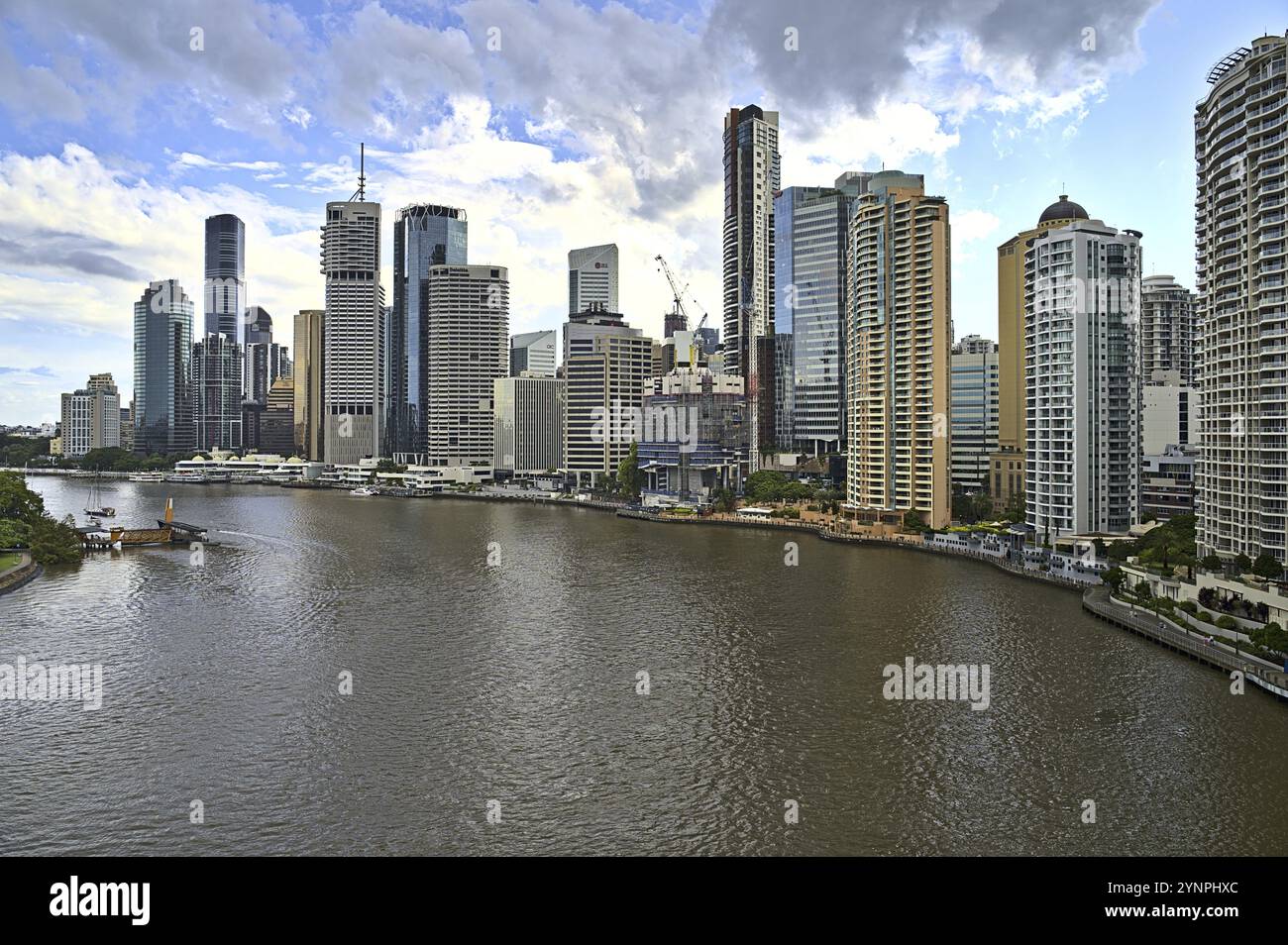 The skyline of Brisbane from the Story Bridge at daytime Stock Photo ...
