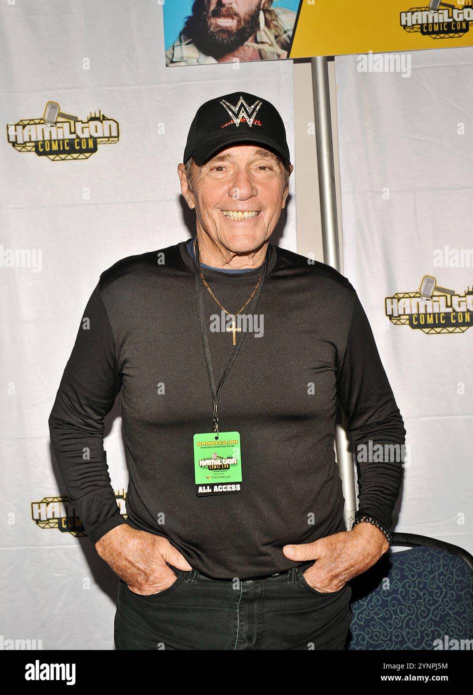 Hamilton, Ontario, Canada. 21st Sep, 2024. Retired wrestler Steve Keirn ...