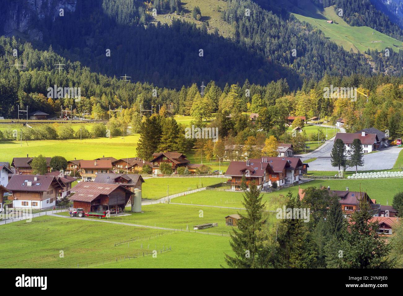 Aerial panorama kandersteg village hi-res stock photography and images ...