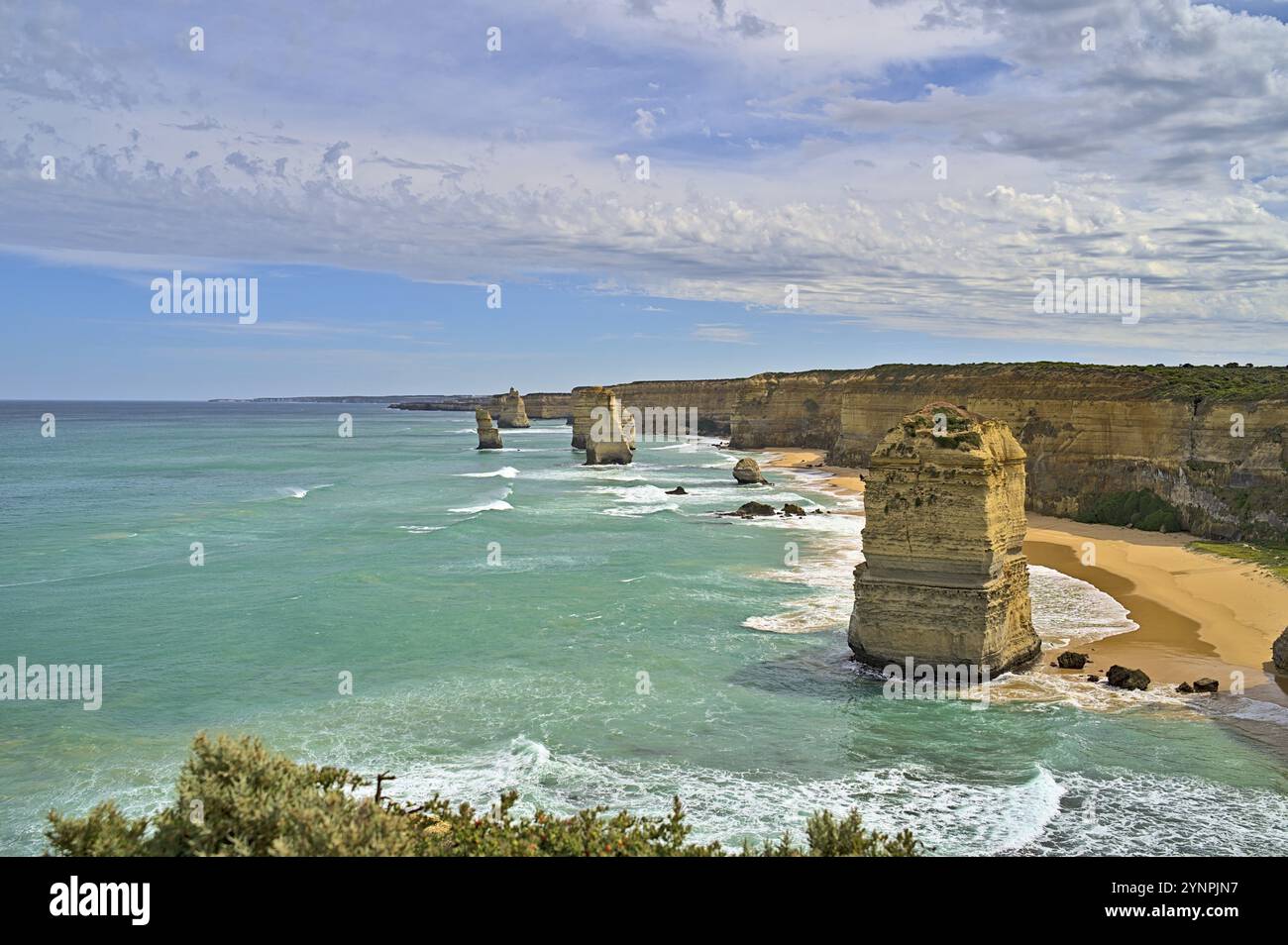 The Twelfe Apostels at the Great Ocean Road in the afternoon Stock ...