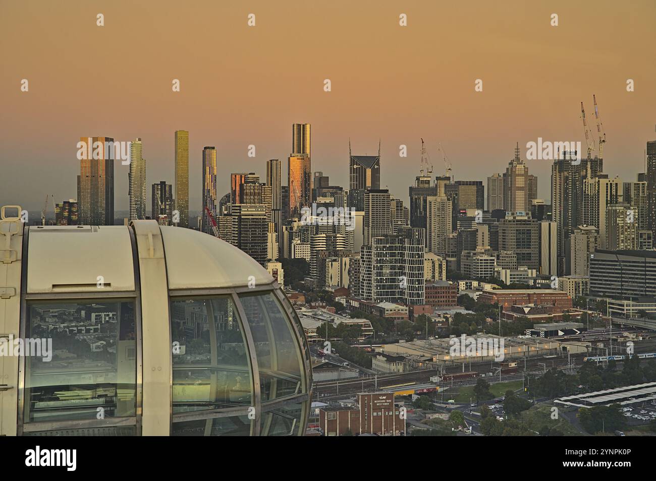The skyline of Melbourne photographed from the Melbourne Star during ...