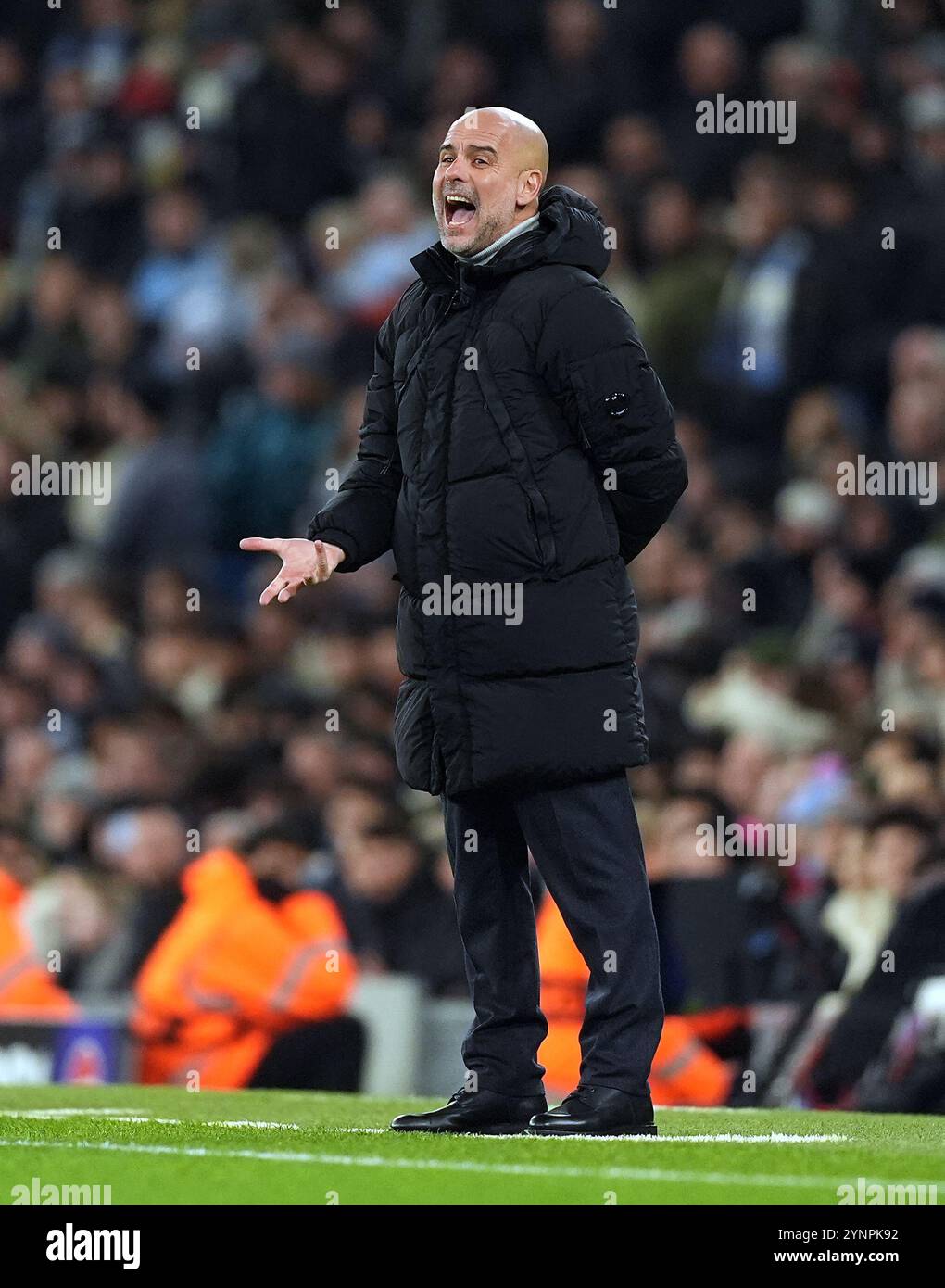 Manchester City manager Pep Guardiola during the UEFA Champions League ...