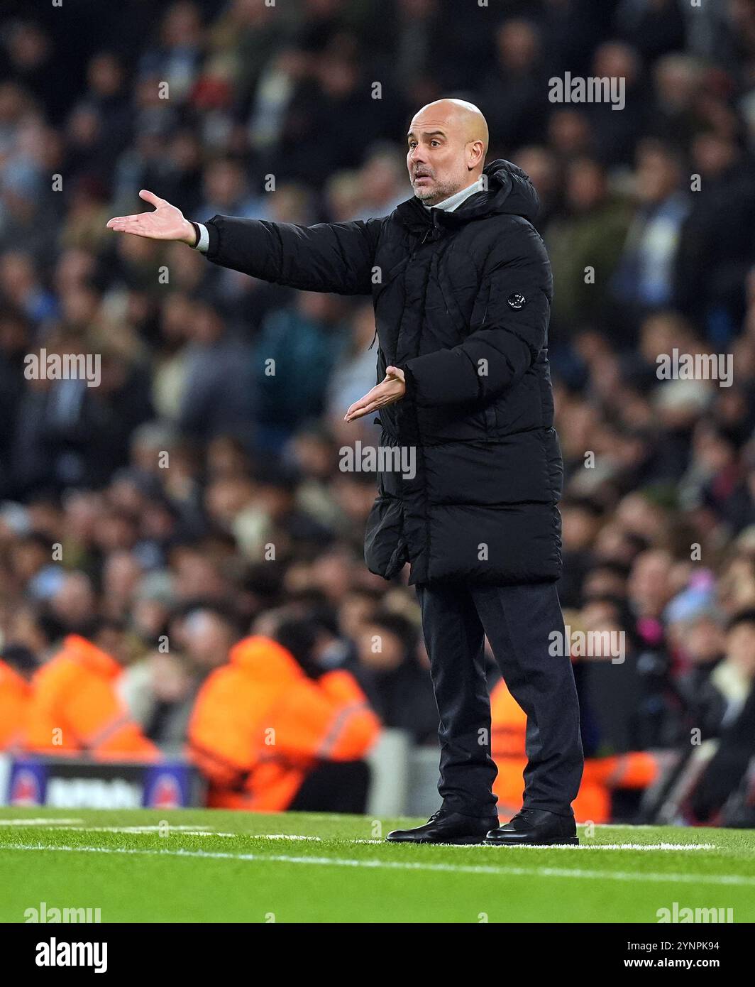Manchester City manager Pep Guardiola during the UEFA Champions League ...