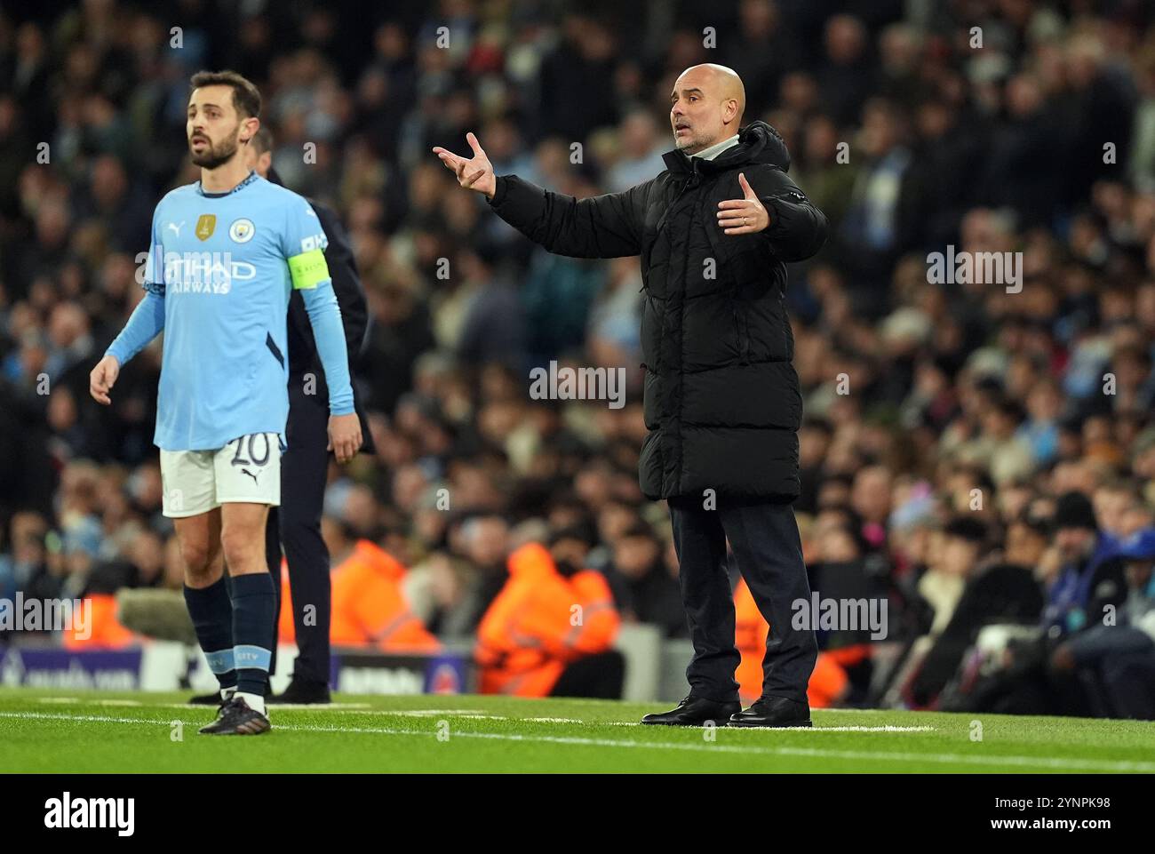 Manchester City manager Pep Guardiola during the UEFA Champions League ...