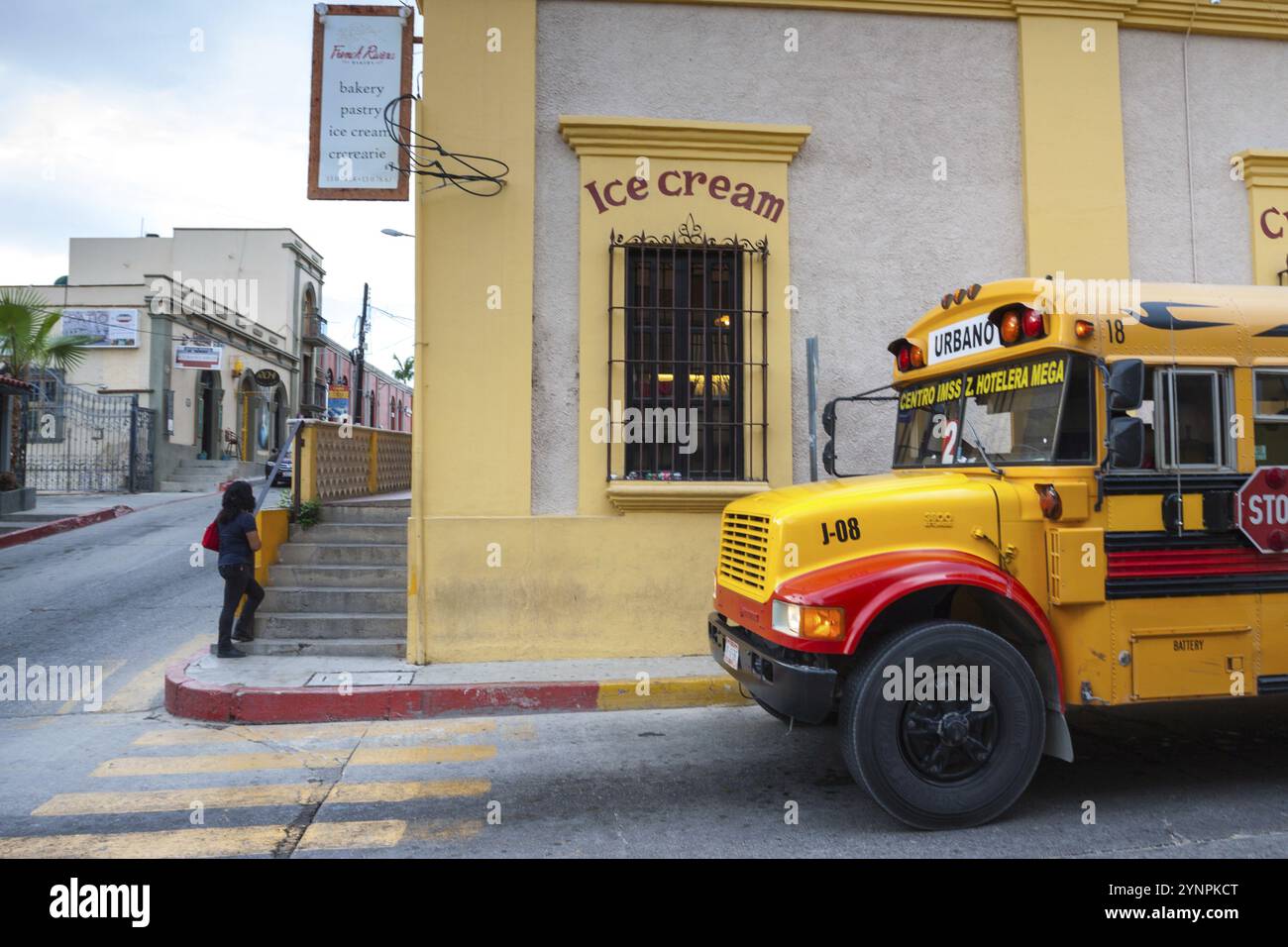 Bus stop in downtown. San Jose del Cabo, Baja California Sur. Mexico ...