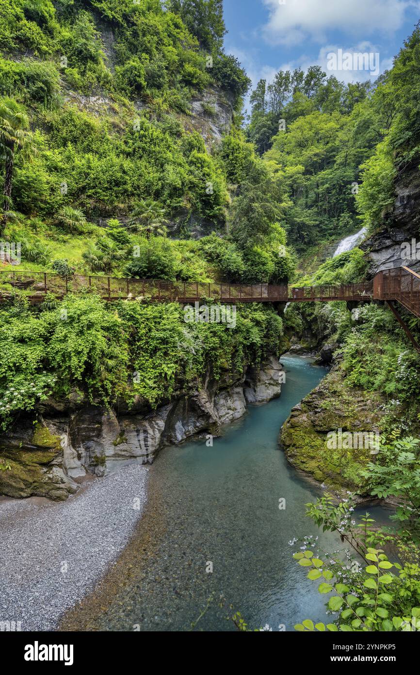 A view of the Orrido Gorge in Bellano on Lake Como Stock Photo - Alamy