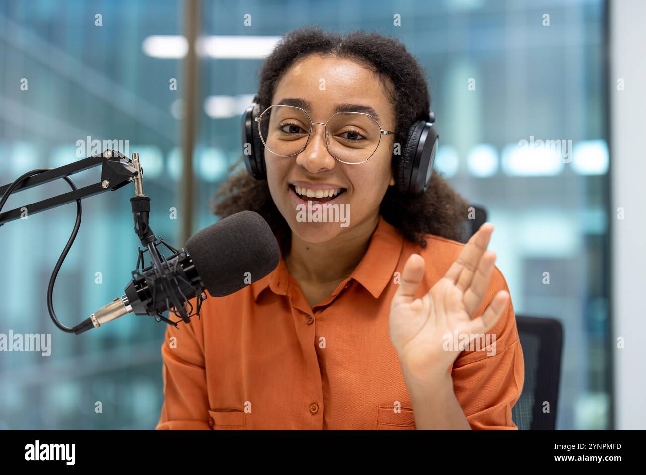 Creating audio content young hi-res stock photography and images - Alamy