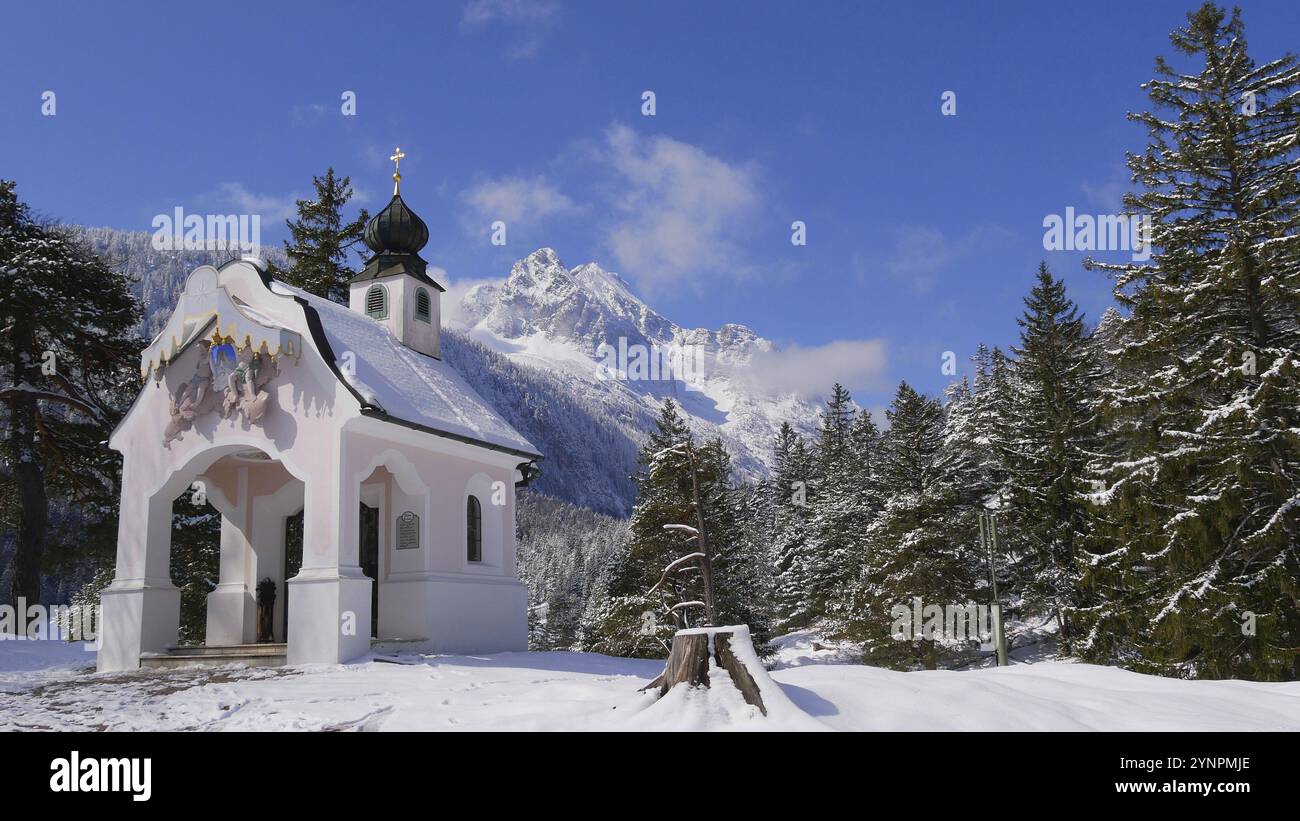 Maria Koenigin Chapel at Lautersee near Mittenwald Stock Photo - Alamy