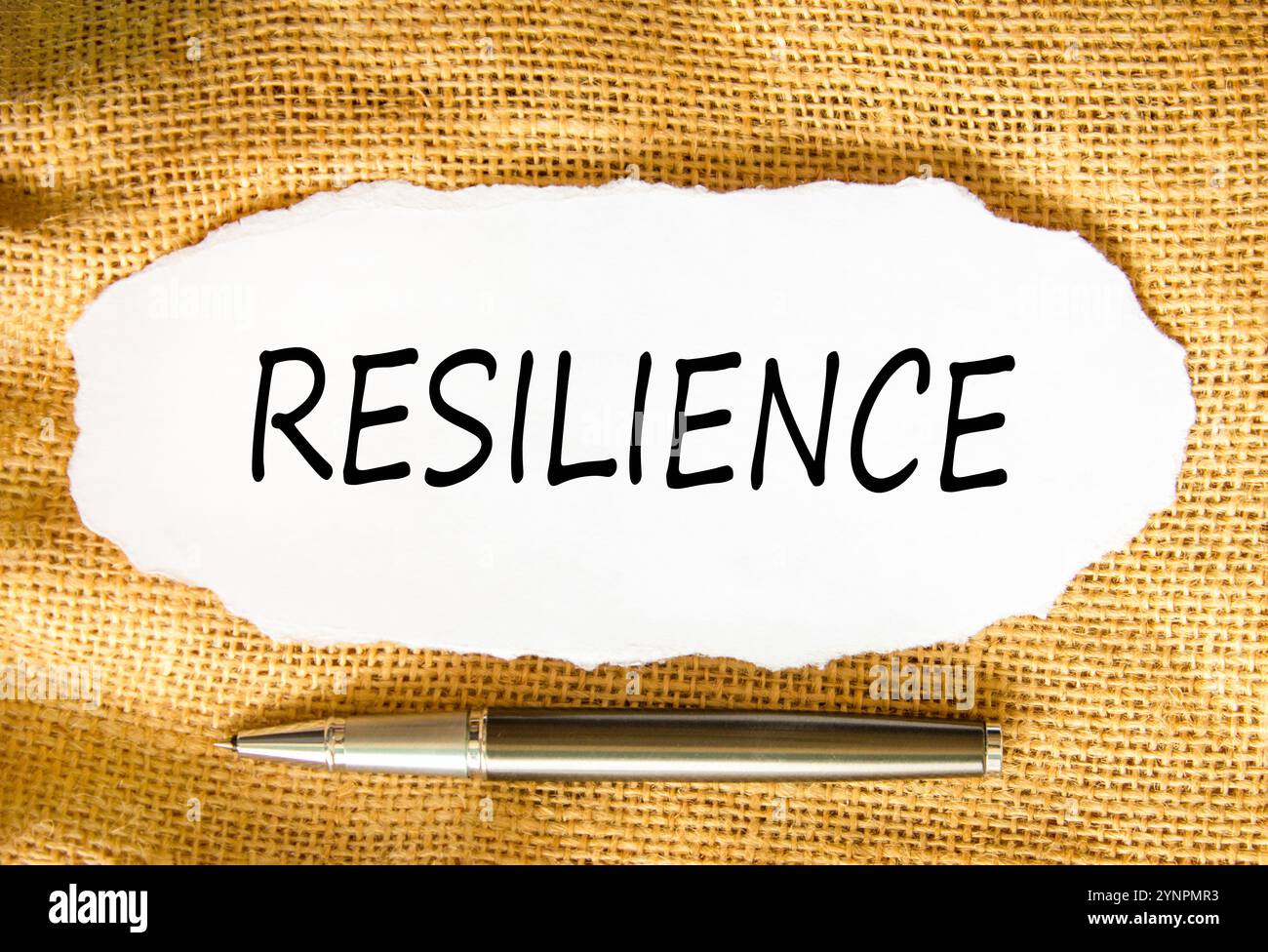 Resilience symbol. Concept word Resilience on beautiful white paper ...