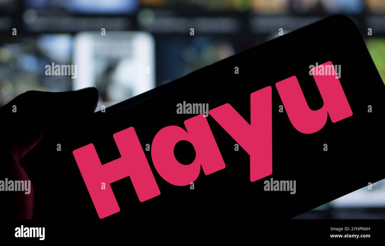 Dhaka, Bangladesh- 24 Nov 2024: Hayu logo is displayed on smartphone ...