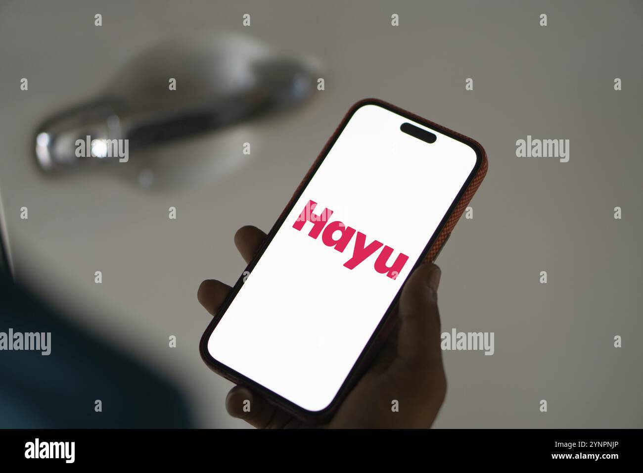 Dhaka, Bangladesh- 24 Nov 2024: Hayu logo is displayed on smartphone ...