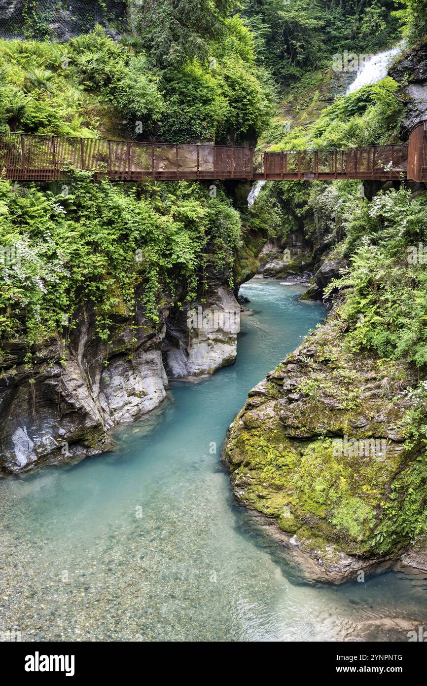 A view of the Orrido Gorge in Bellano on Lake Como Stock Photo - Alamy