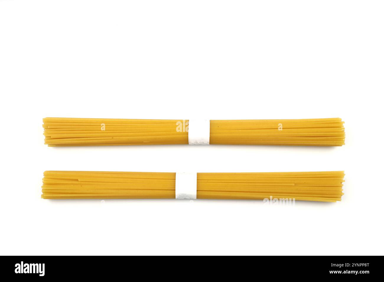 pile of spaghetti on white background, top view Stock Photo - Alamy